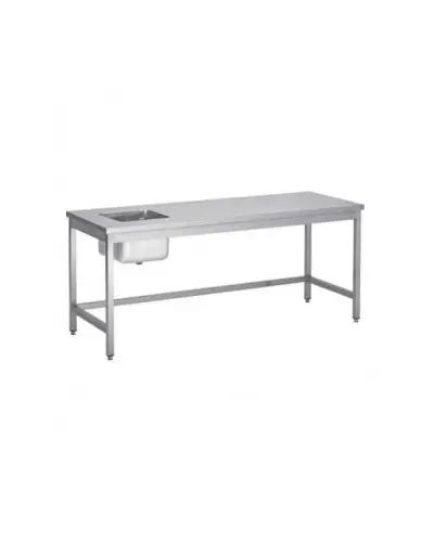 Table de laboratoire en acier avec évier