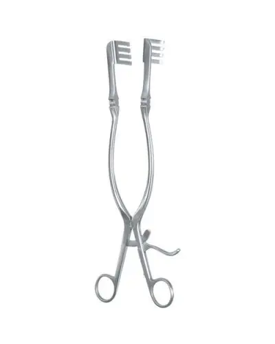 Écarteur BECKMANN-ADSON pointus 4 x 4 griffes 31cm, en acier inoxydable