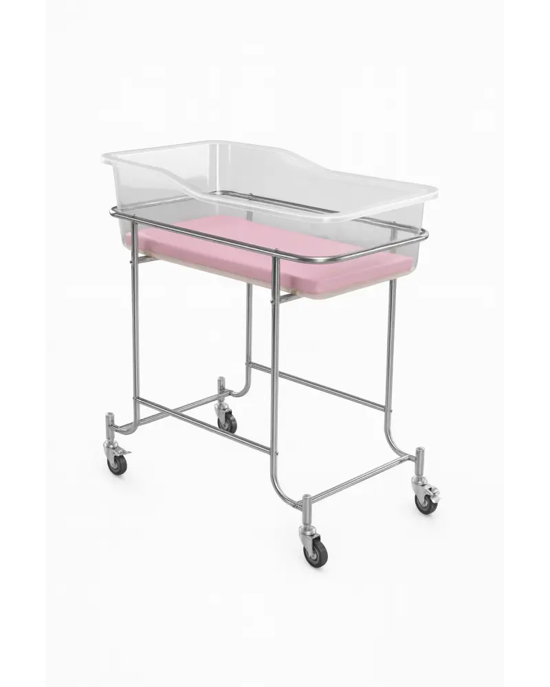 Lit pour bébé en inox à usage médical