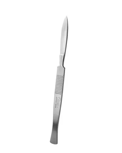 bistouri fixe, manche plat, lame concave 50mm