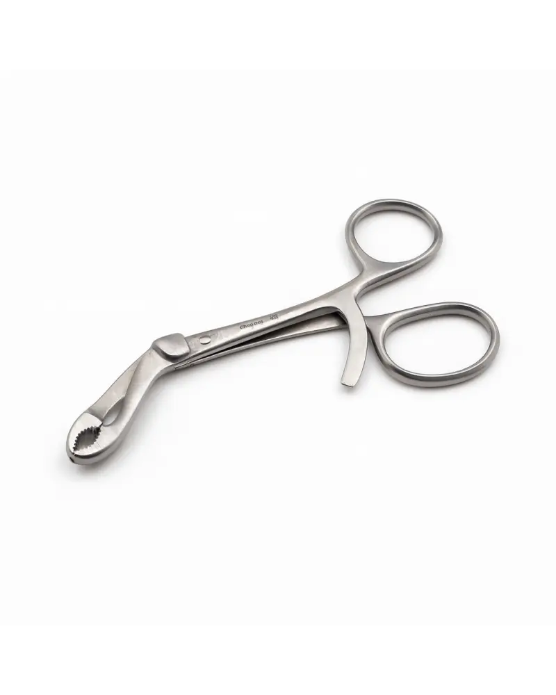 Davier Verbrugge préhenseur mors dentés coudé 15cm