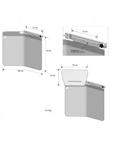 Bavolet Anti-X simple articulation 78 x 70 cm avec bavette de ...