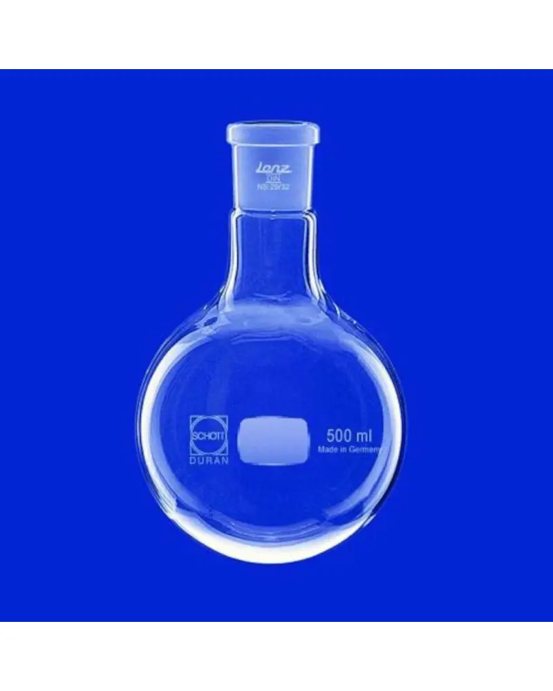 Ballon en verre DURAN Col rodé 29/32 Fond rond LENZ