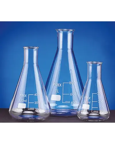 Erlenmeyer à ouverture large - 250 mL - Pyrex usage intensif