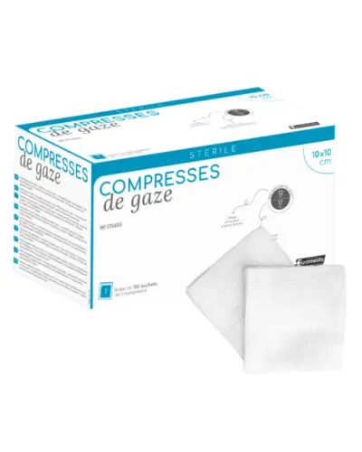 Compresse en non tissé stérile