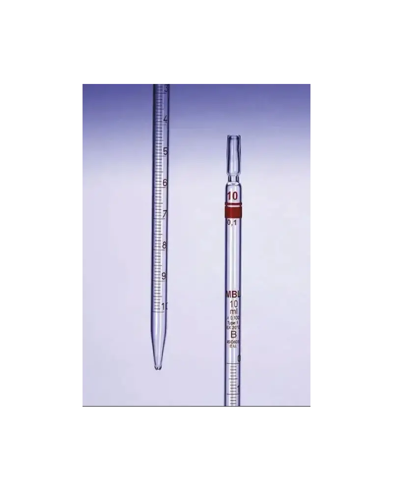 Pipettes graduées à écoulement total, 10 ml, graduation 1 ml