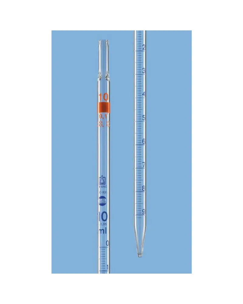Pipettes graduées à écoulement total,1 ml, graduation 0,01 ml