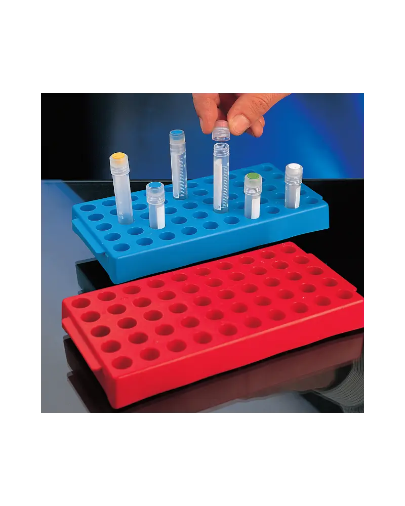 Portoir autobloquant pour cryovials