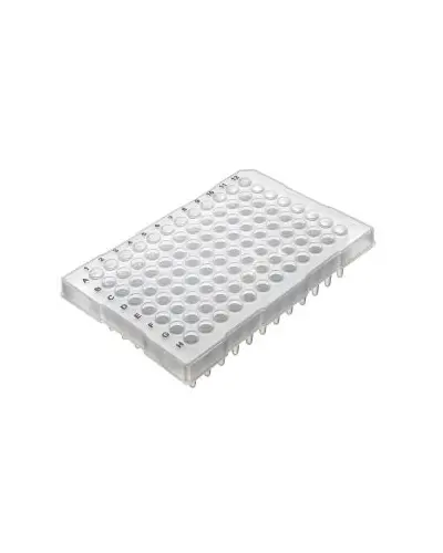 Microplaque pcr 96 puits sans jupe -puits sureleves-naturel
