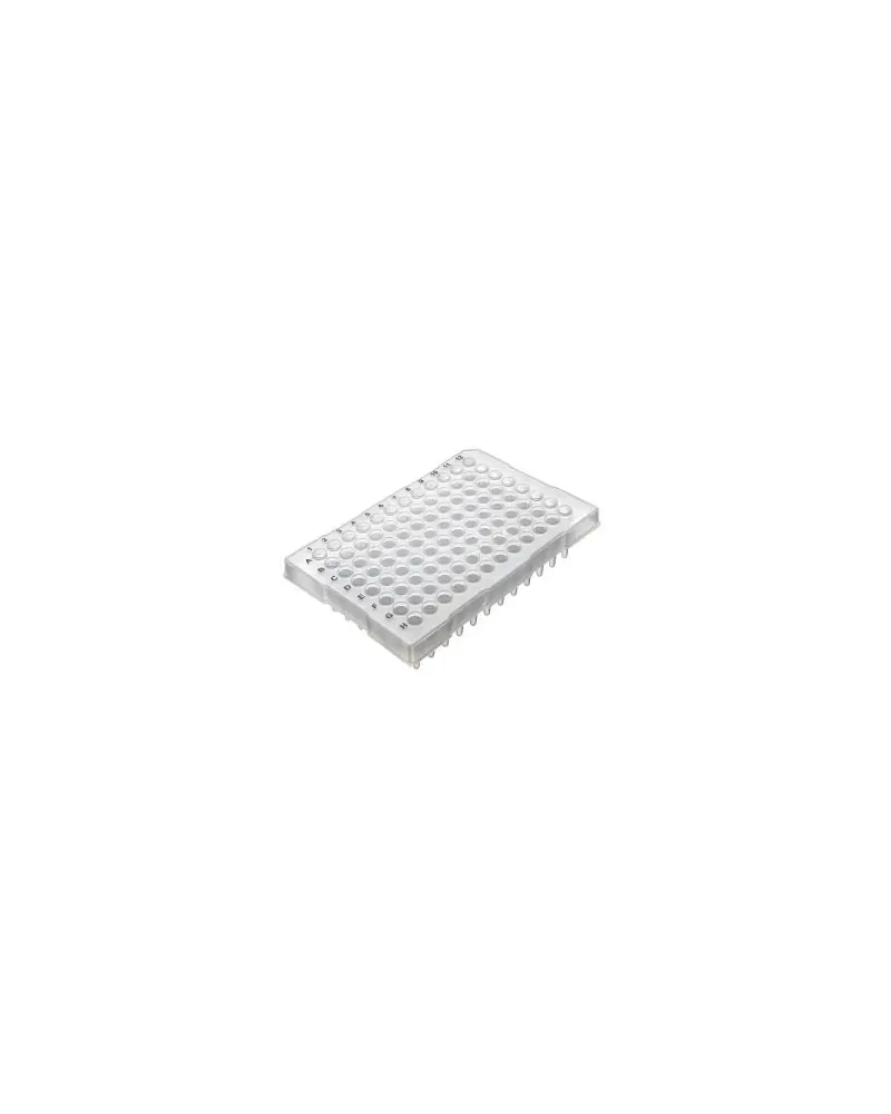 Microplaque pcr 96 puits sans jupe -puits sureleves-naturel